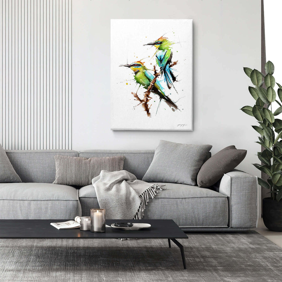 Blue-Tailed Bee-Eater Canvas Print – jeremykyleart