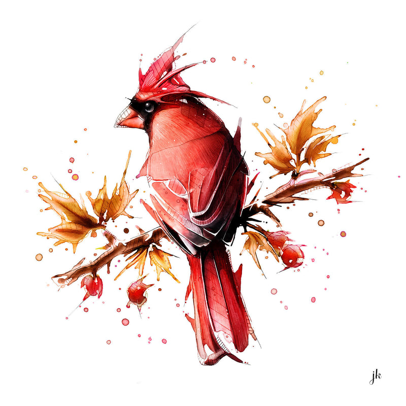 Red Cardinal Canvas Print – jeremykyleart