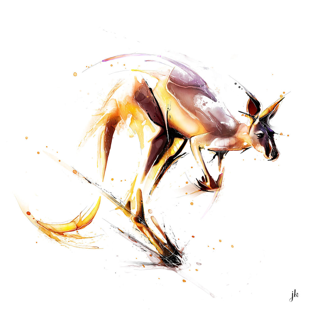 Kangaroo Canvas Print – jeremykyleart